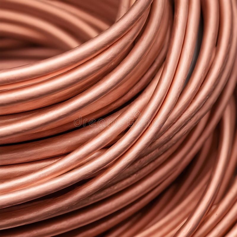 A Close-up of a Copper Cable Wire, Electrical Installation Materiel ...