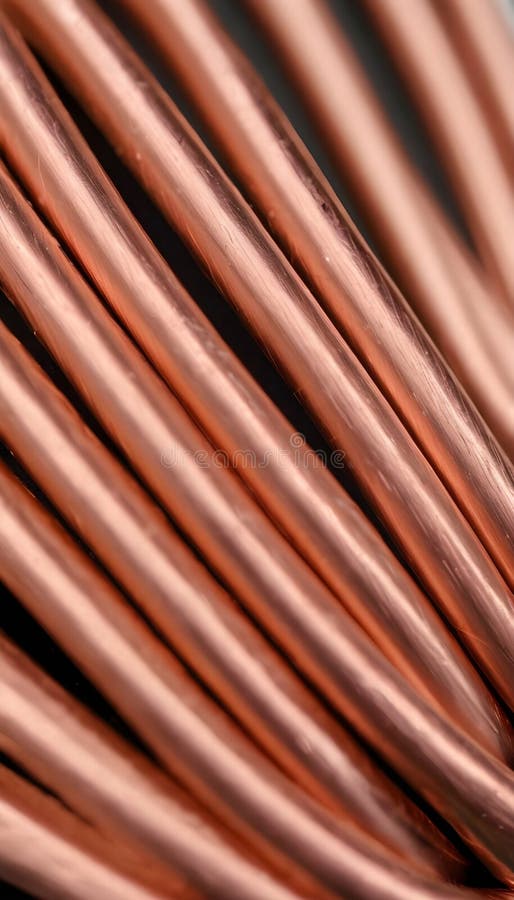 A Close-up of a Copper Cable Wire, Electrical Installation Materiel ...