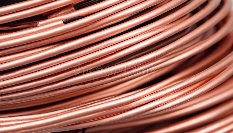 A Close-up of a Copper Cable Wire, Electrical Installation Materiel ...