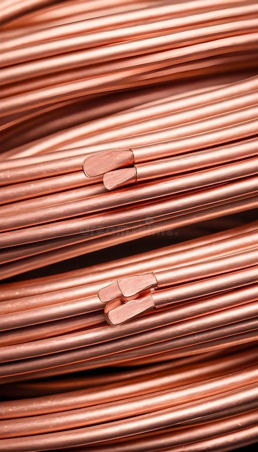 A Close-up of a Copper Cable Wire, Electrical Installation Materiel ...