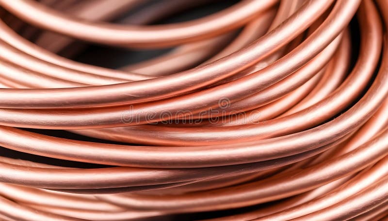 A Close-up of a Copper Cable Wire, Electrical Installation Materiel ...