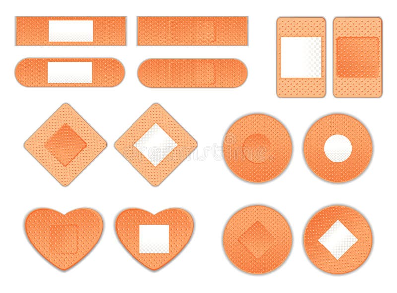 Illustration of Aid Band Plaster Isolated. Kid Aid Band Medical Patch ...