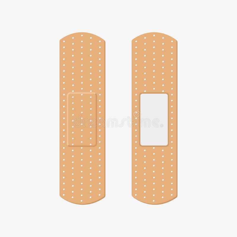 Illustration of Aid Plaster. Front and Back View Stock Vector ...