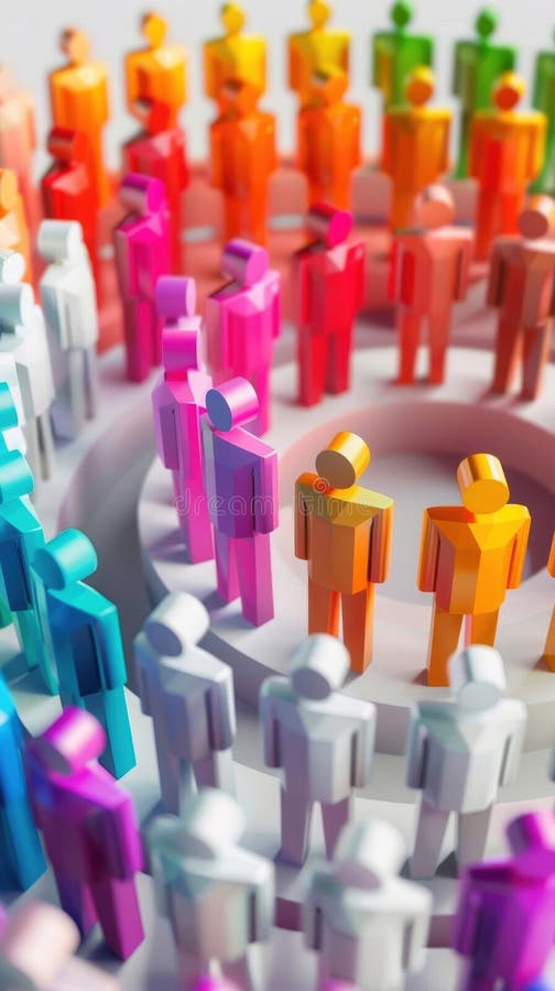 Illustration of AIpowered Customer Segmentation with Marketing Text on ...