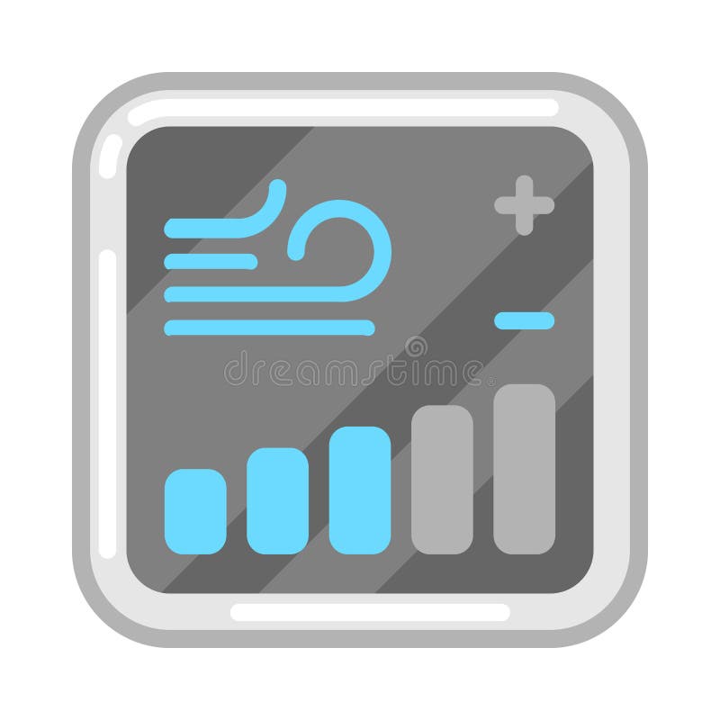 Illustration of Air Conditioner Remote Control Screen. Icon or Image ...