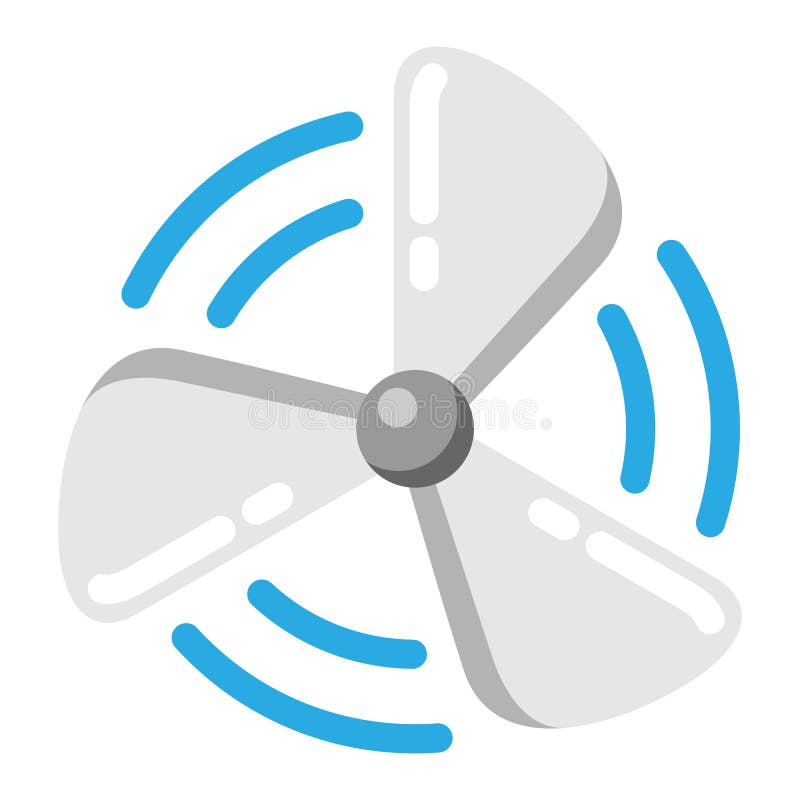 Illustration of Air Fan. Icon or Image for Industry and Business. Stock ...