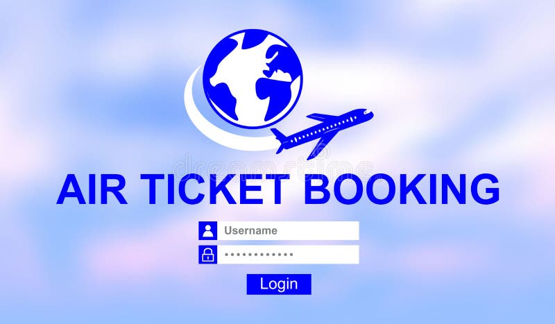 Concept of Air Ticket Booking Stock Illustration - Illustration of ...
