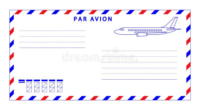Air mail envelope stock vector. Illustration of engine - 138332627