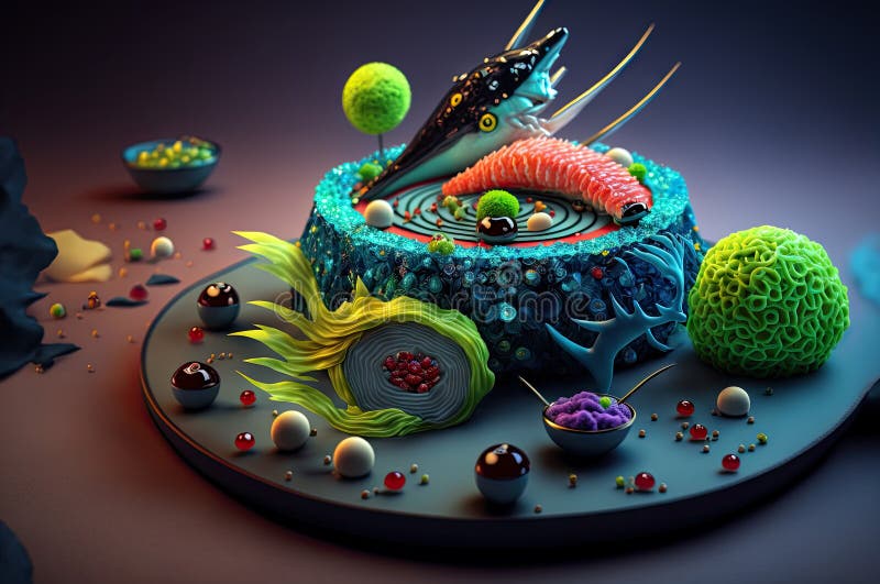 Illustration of the Alien Food Stock Illustration - Illustration of ...