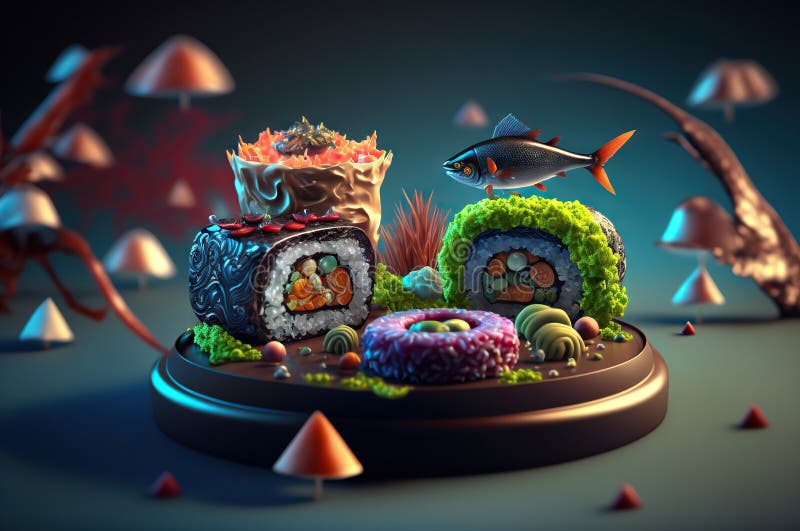 Illustration of the Alien Food Stock Illustration - Illustration of ...