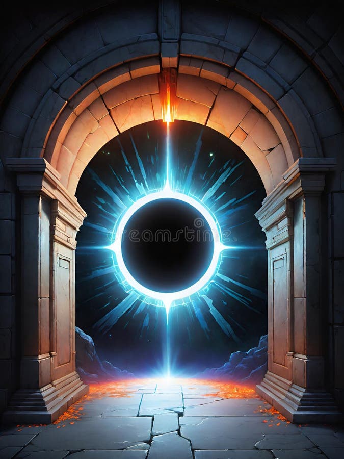 Illustration of an Alien Hole in the Middle of an Open Space Stock ...