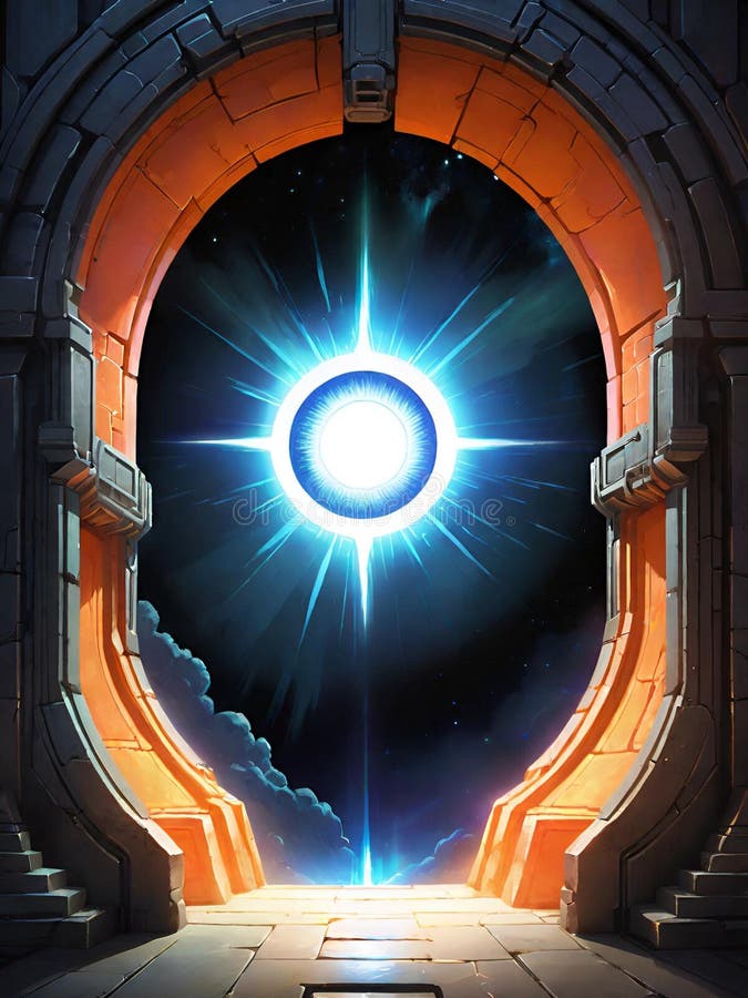 Illustration of an Alien Hole in the Middle of an Open Space Stock ...