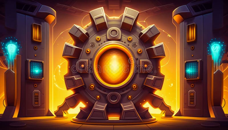 An Illustration of an Alien Machine with Glowing Lights. Generative AI ...