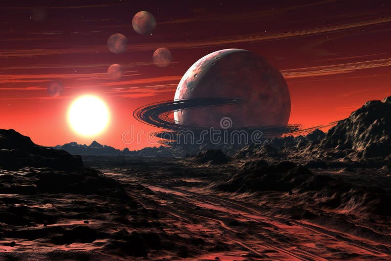 Alien Planet - Artwork, Rocks and Planets Stock Illustration ...