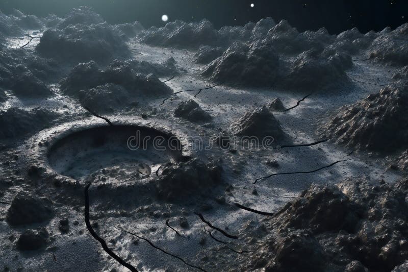 Illustration of an Alien Planet in Deep Space, with a Hole in the ...