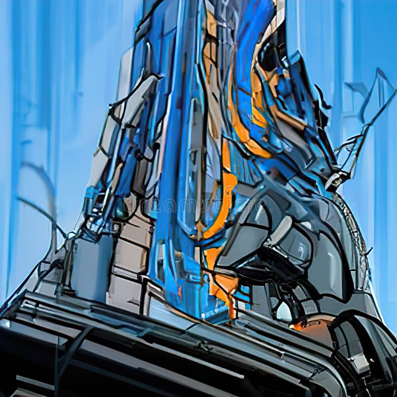 Illustration - Alien Sci-fi City Stock Illustration - Illustration of ...