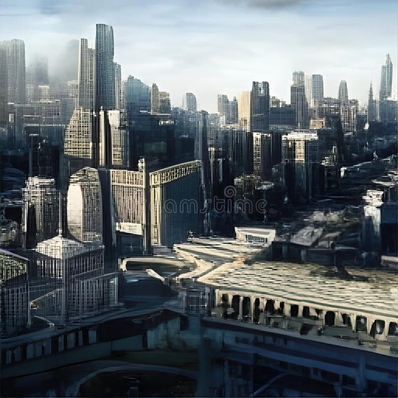 Illustration - Alien Sci-fi City Stock Illustration - Illustration of ...