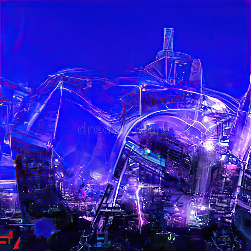 Illustration - Alien Sci-fi City Stock Illustration - Illustration of ...