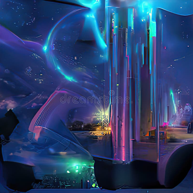 Illustration - Alien Sci-fi City Stock Illustration - Illustration of ...