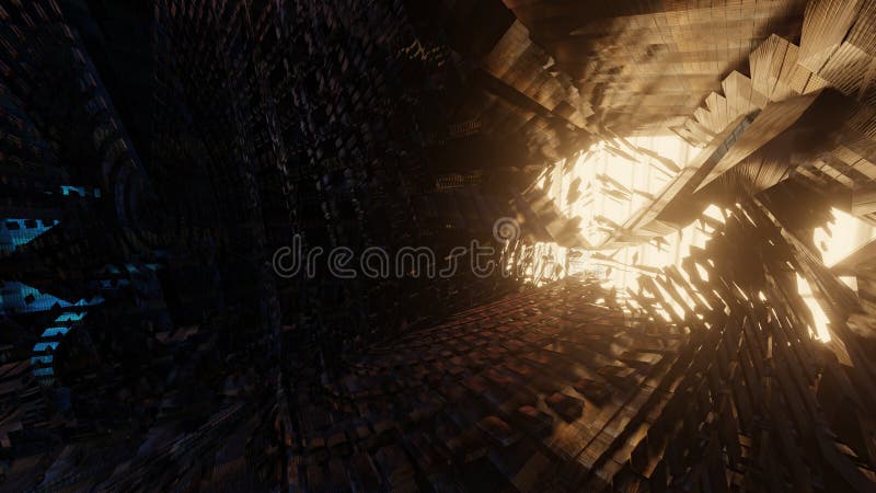 Illustration - Alien Sci-fi Concept of the Futuristic Interior Stock ...