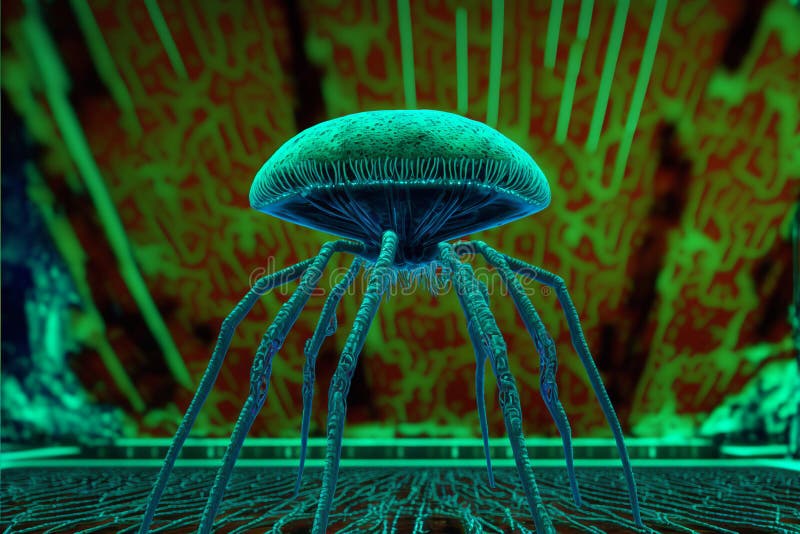 An Alien Tick from Another Plant, Generated by Ai Stock Illustration ...