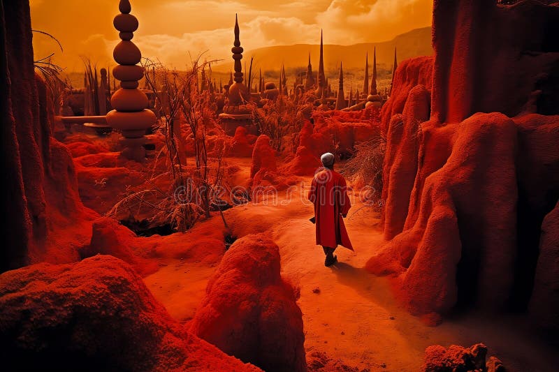 Illustration of Alien World Civilization Stock Illustration ...