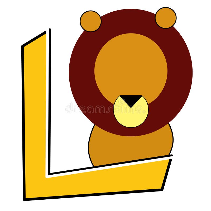 Illustration Alphabet for the Kids Letter L and Lion. Stock ...