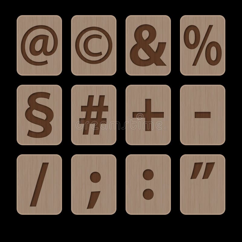 Illustration of Alphabetic Characters - Symbols Stock Vector ...