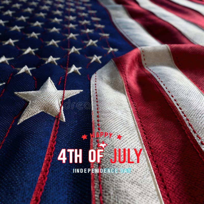 Illustration of a American Flag on a Solid Background. Generative Ai ...