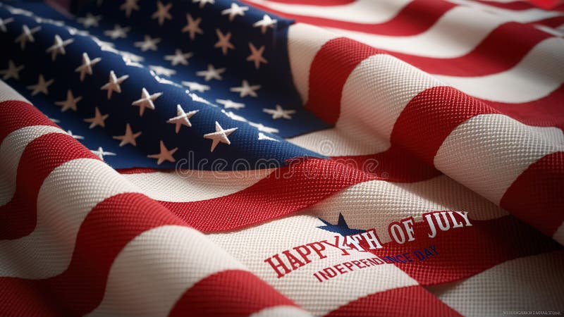 Illustration of a American Flag on a Solid Background. Generative Ai ...