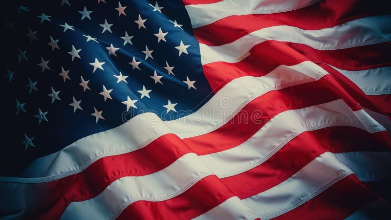 Illustration of a American Flag on a Solid Background. Generative Ai ...