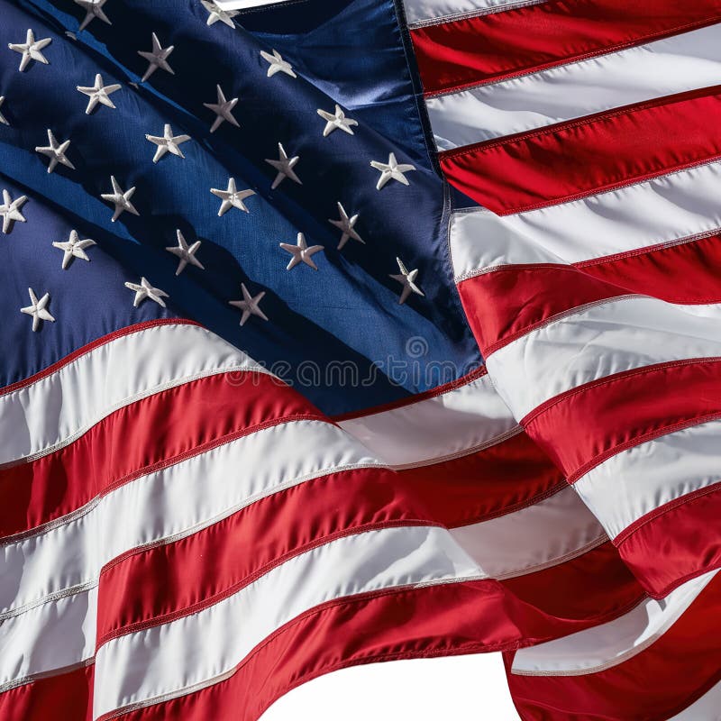 Illustration of a American Flag on a Solid Background. Generative Ai ...