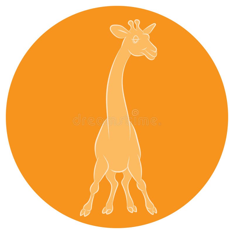 Illustration of an Amusing Animation Giraffe for the Children S Stock ...