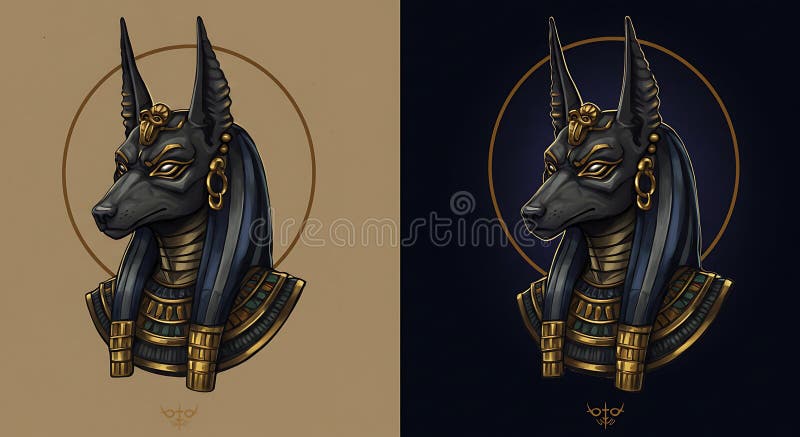 Ancient Egyptian God Anubis Face