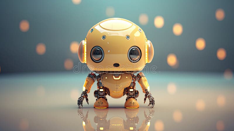 An Illustration of an Android Robot with a Blue Background Stock ...