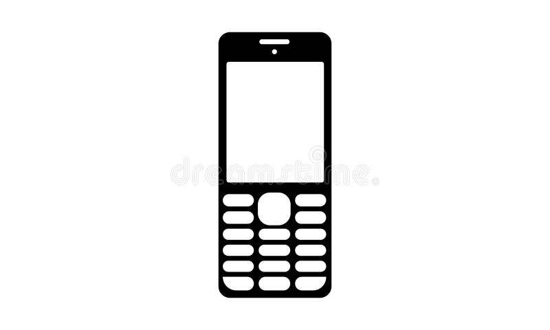 Android Mobile Phone - Cell Phone Icon - Old Keypad Mobile Phone Stock ...