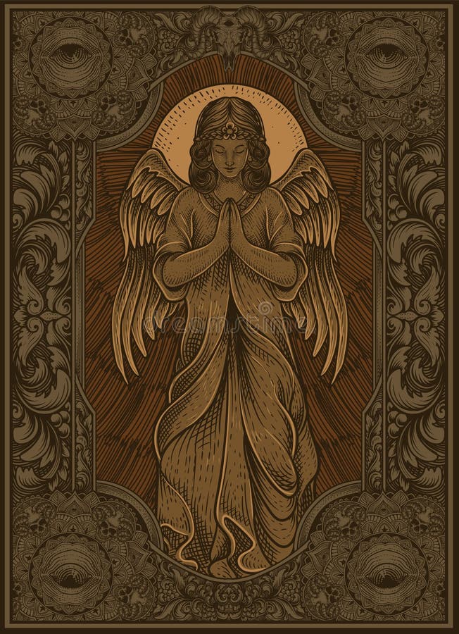 Guardian Angel Tattoo Stock Illustrations – 199 Guardian Angel Tattoo ...