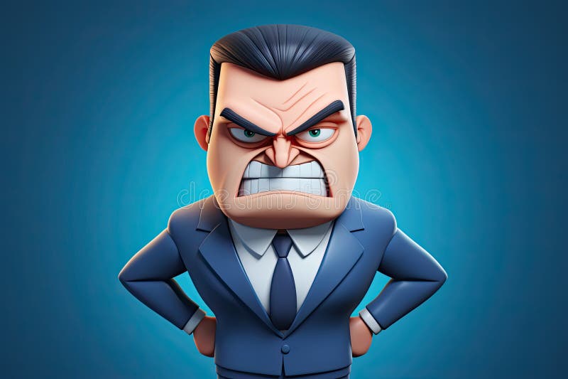 Angry Businessman Illustration Stock Illustration - Illustration of ...