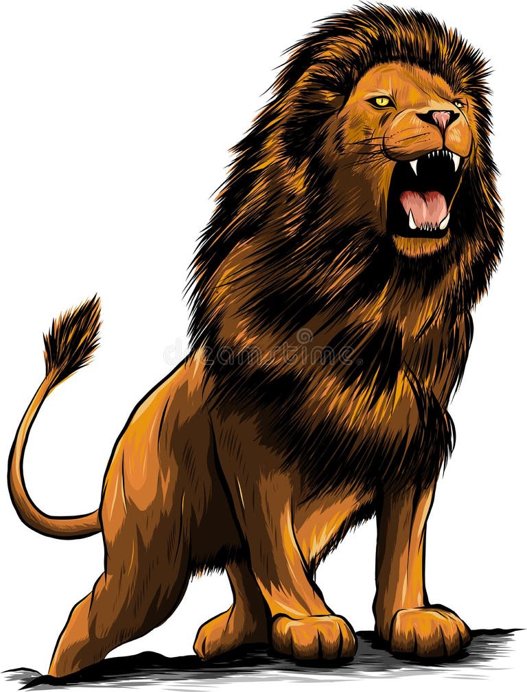 Leaping Lion Stock Illustrations – 110 Leaping Lion Stock Illustrations ...
