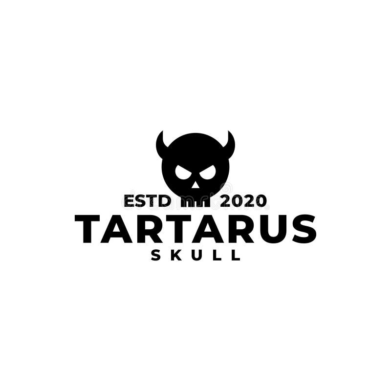 Illustration of a Angry Skull with a Horn. Horror Logo Vector Template ...