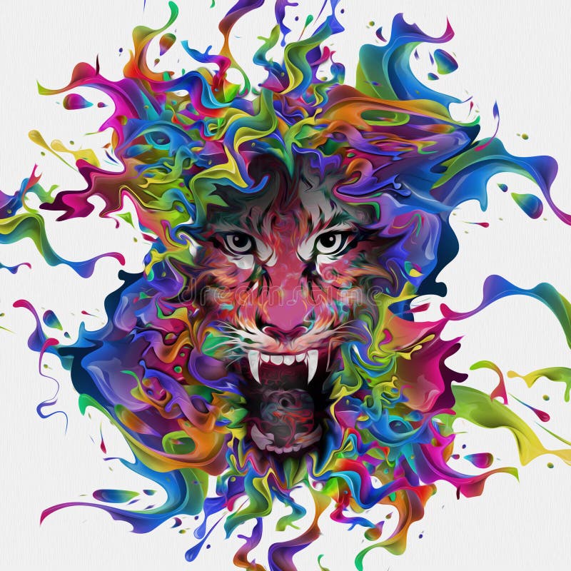 Abstract animal face stock illustration. Illustration of cover - 46812099