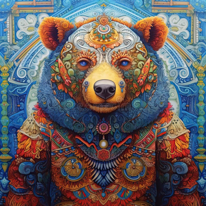 Illustration of a Animal and Abstract Art, AI Generated Stock ...