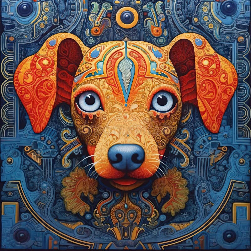 Illustration of a Animal and Abstract Art, AI Generated Stock ...