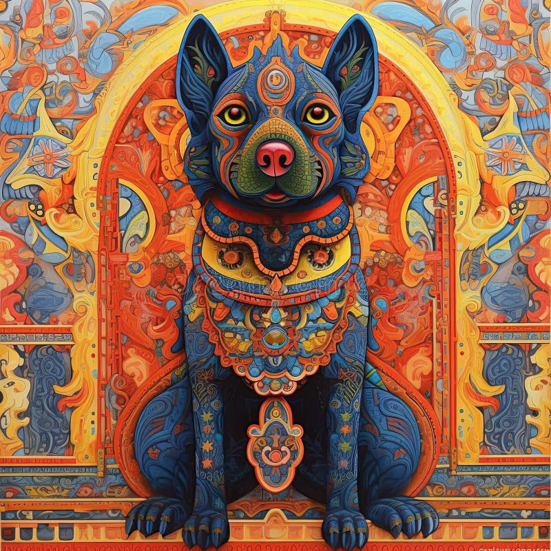 Illustration of a Animal and Abstract Art, AI Generated Stock ...