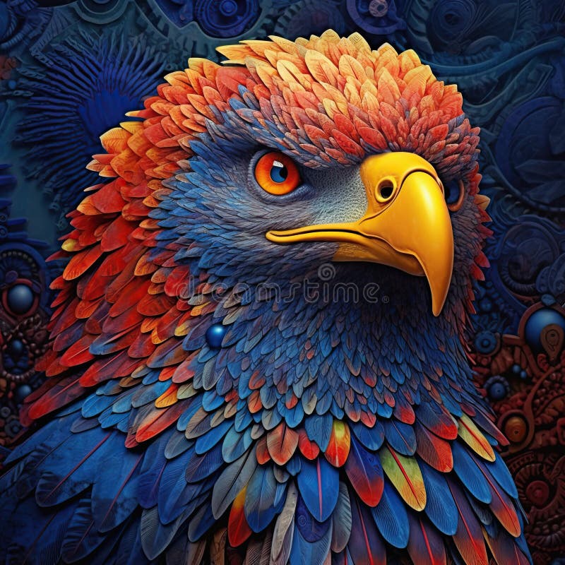 Illustration of a Animal and Abstract Art, AI Generated Stock ...