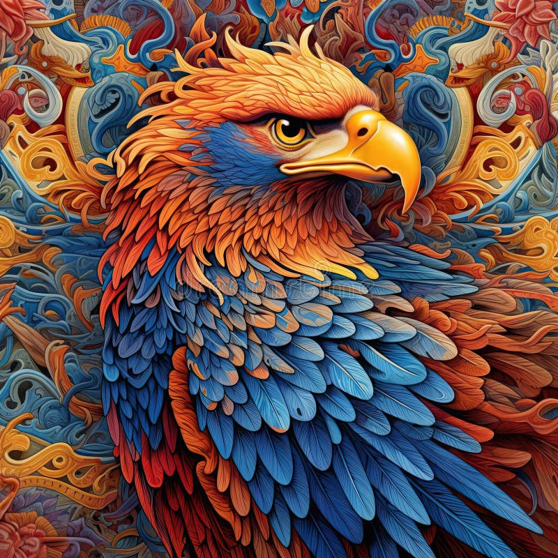 Illustration of a Animal and Abstract Art, AI Generated Stock ...