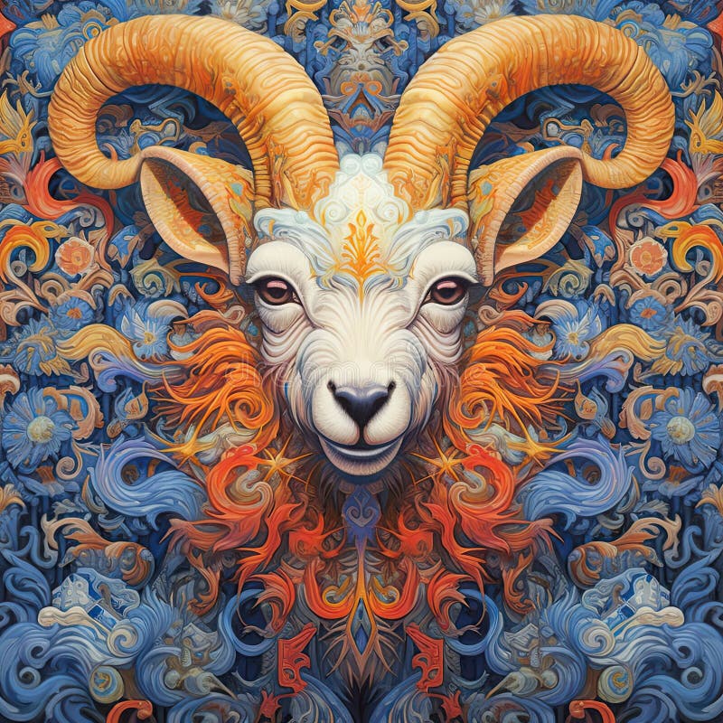 Illustration of a Animal and Abstract Art, AI Generated Stock ...