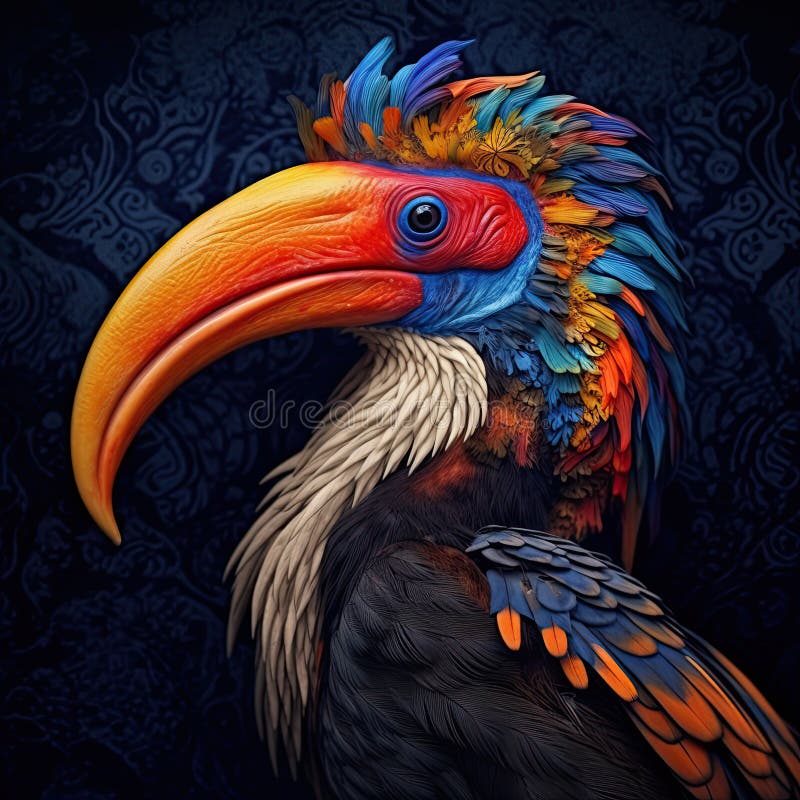 Illustration of a Animal and Abstract Art, AI Generated Stock ...