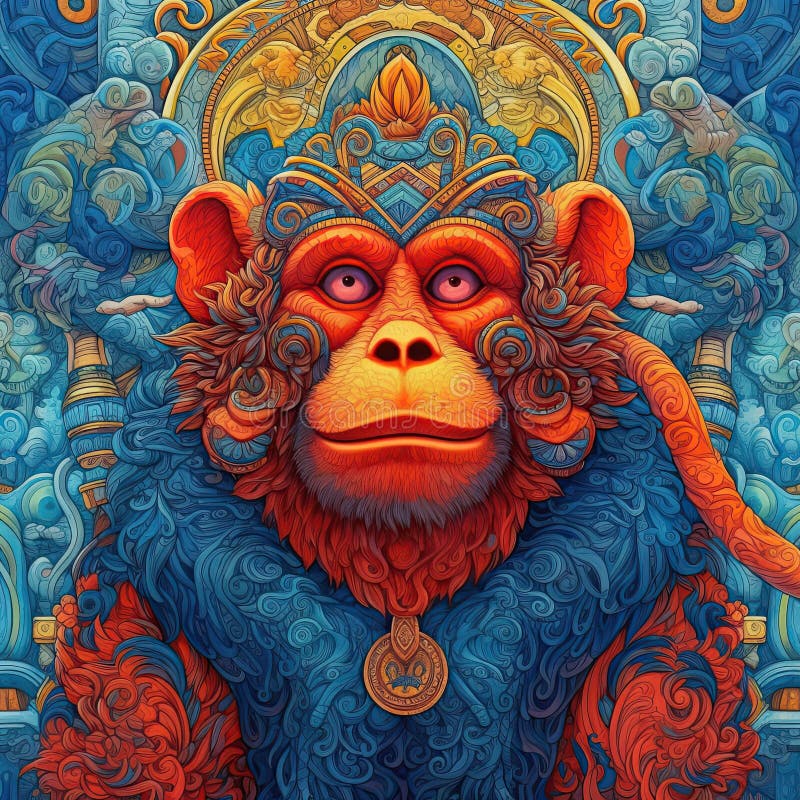 Illustration of a Animal and Abstract Art, AI Generated Stock ...