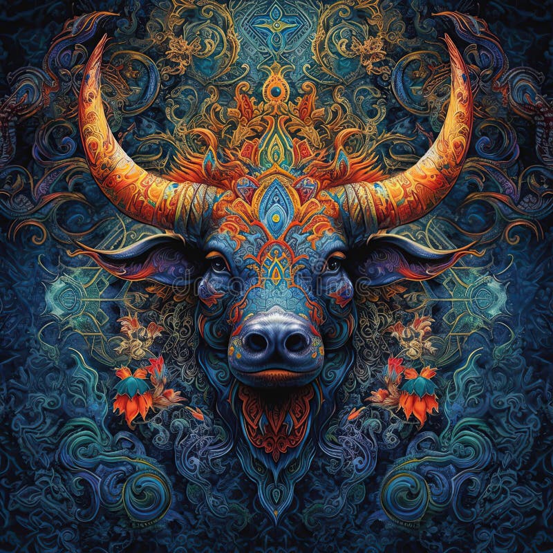 Illustration of a Animal and Abstract Art, AI Generated Stock ...